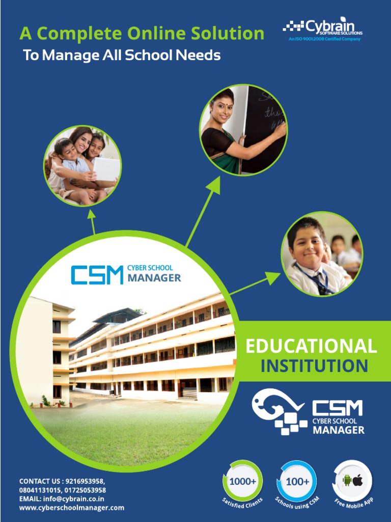 Cyber School Manager Broucher | PDF | Computing