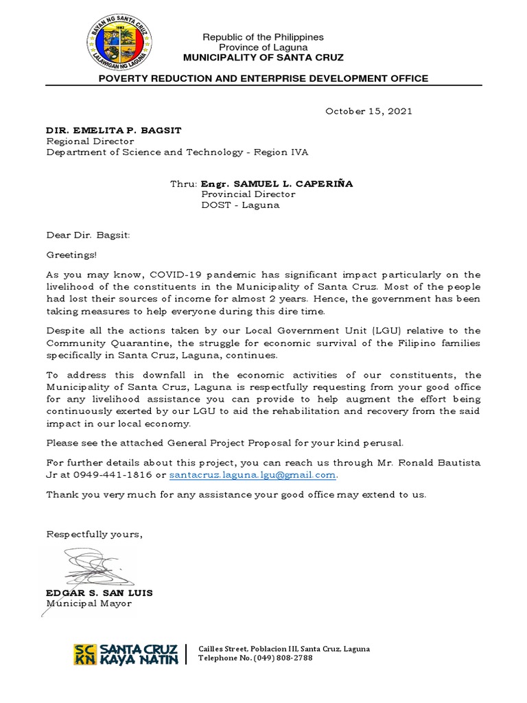 DOST Request Letter | PDF