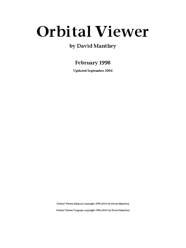 Orbital Viewer Pdf