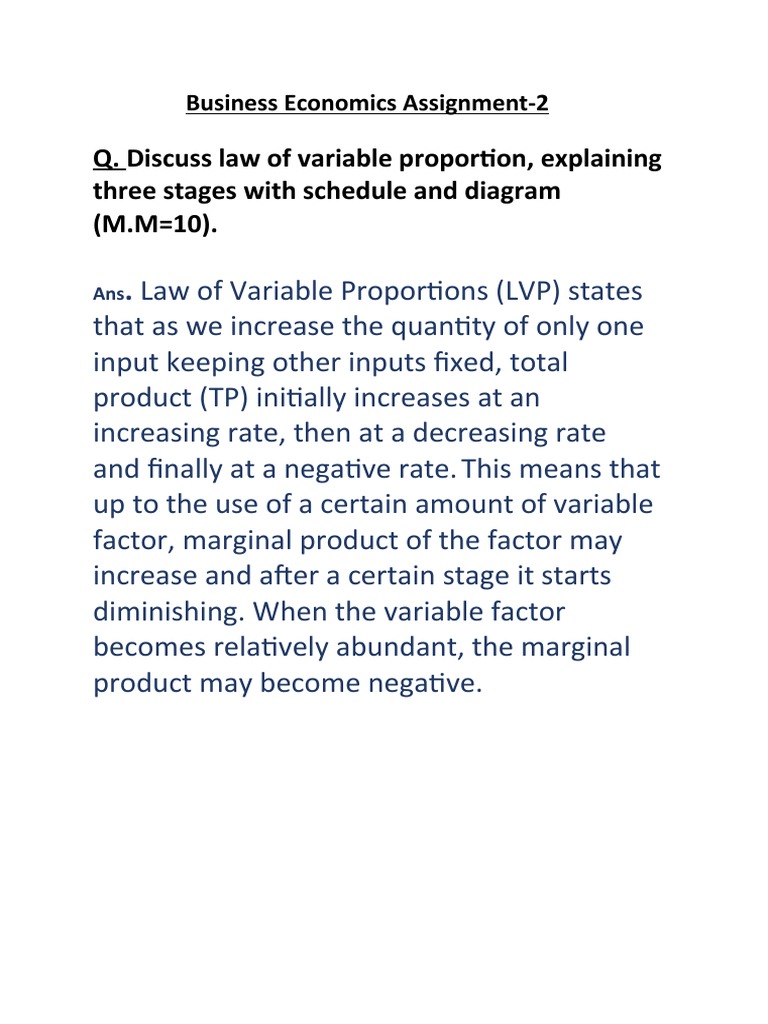 Business Economics Assignment 2 | PDF | Labour Economics | Production ...