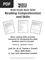 G6 Reading Comprehension | PDF | Teaching Methods & Materials