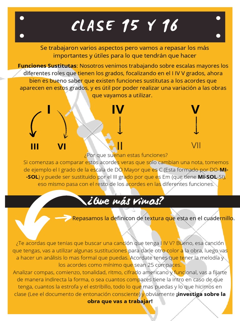 Clase 15 y 16 (3° Y 4°) | PDF | Acorde (Música) | Melodía