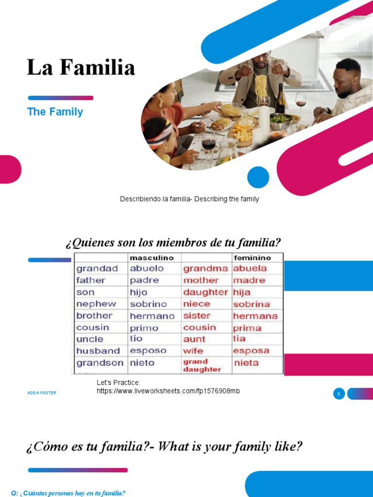 Describiendo A La Familia | PDF | Linguistics | Languages