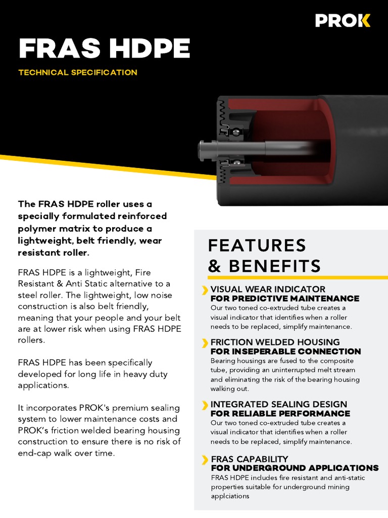 FRAS HDPE Roller Technical Specs | PDF | Bearing (Mechanical) | Pipe ...