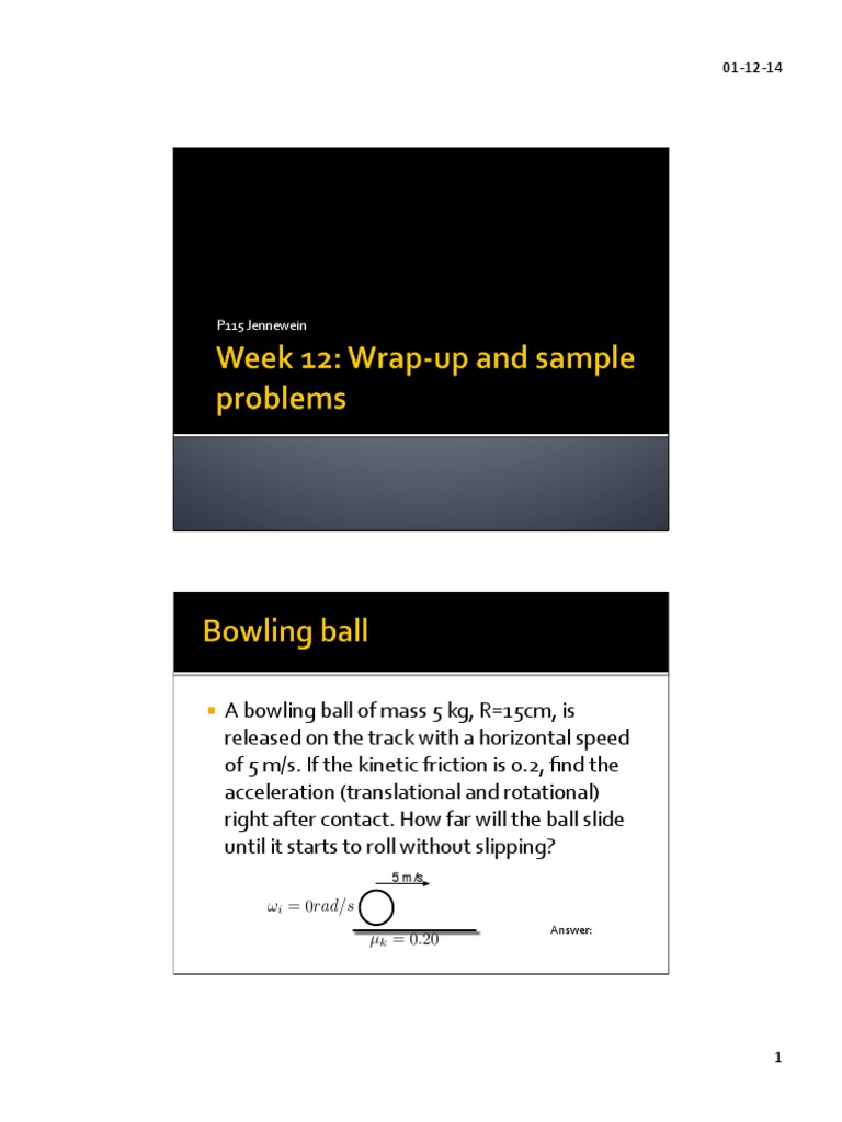 Wrap Up Problems | PDF | Rotation Around A Fixed Axis | Physical Phenomena