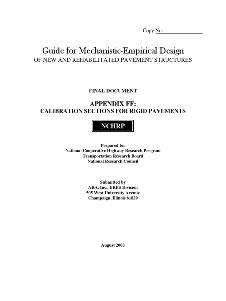 Guide For Mechanistic-Empirical Design: of New and Rehabilitated ...