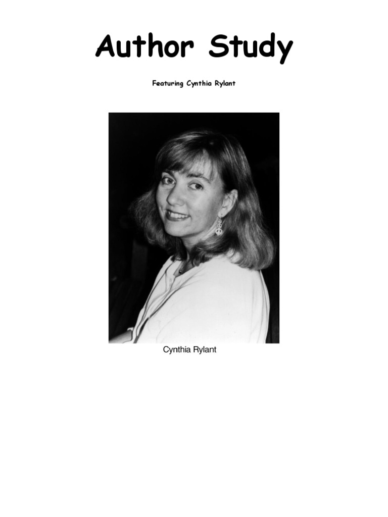 Cynthia Rylant Author Study | PDF | Nature