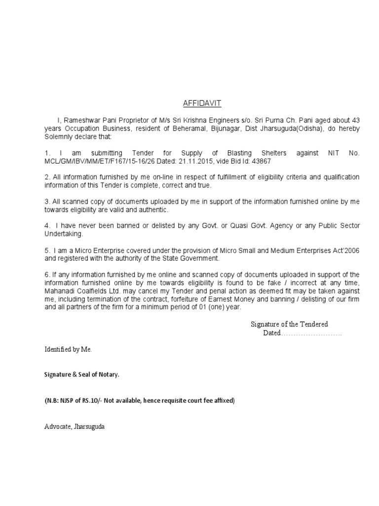 AFFIDEVIT | PDF | Affidavit | Notary Public