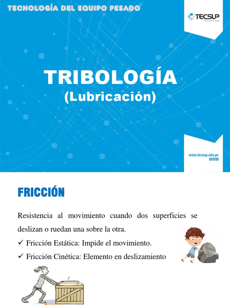 (Sesión 12) - Tribología | PDF | Fricción | Lubricante