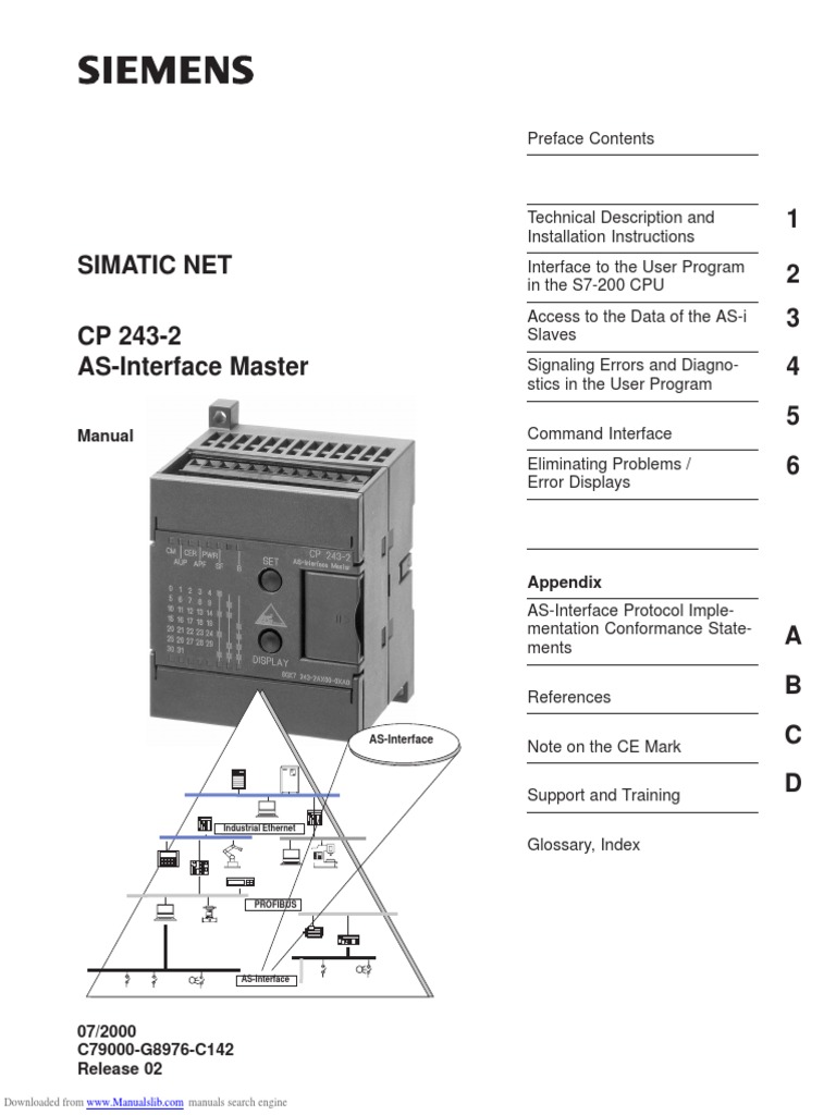 1 2 3 4 5 6 CP 243-2 AS-Interface Master Simatic Net: Manual | PDF ...