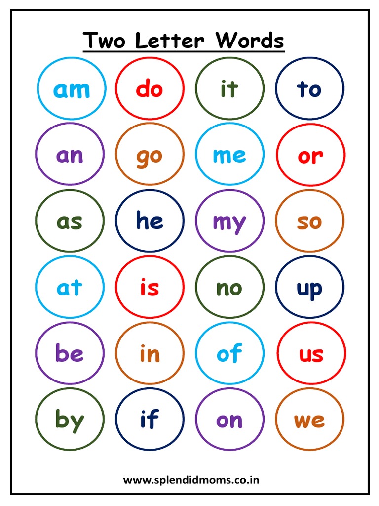 2 Letter Words List - Shortest Words in English | PDF