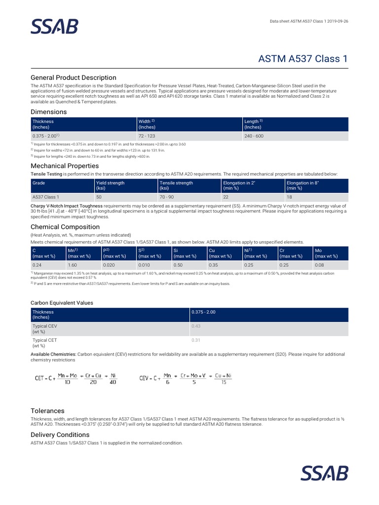 ASTM A537 Class 1 Steel Overview | PDF | Construction | Welding