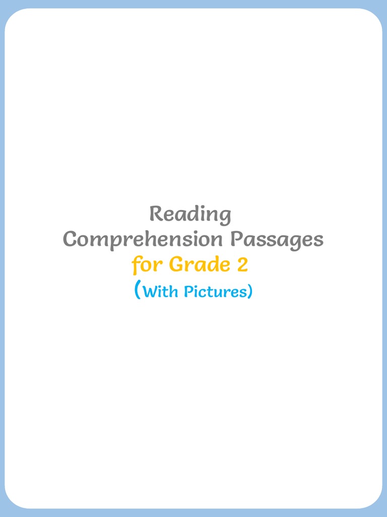 Reading Comprehension Passages: For Grade 2 | PDF