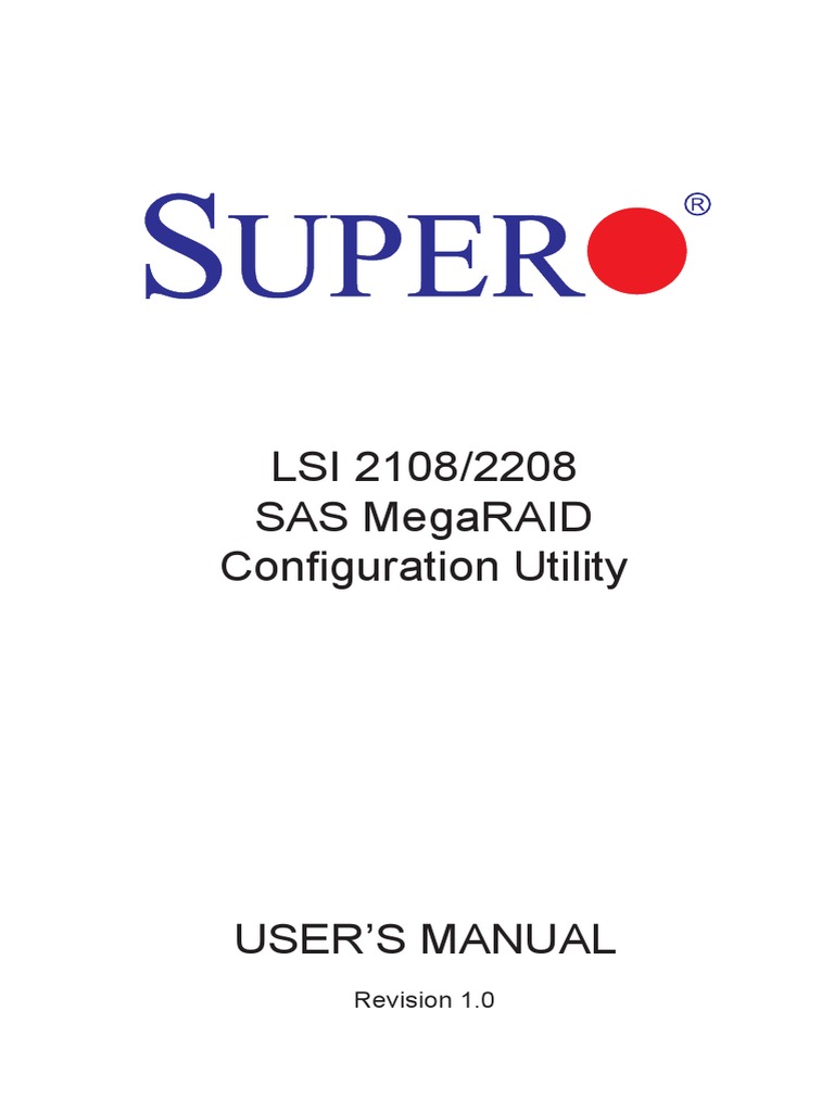 LSI 2108 2208 SAS MegaRAID Configuration Utility | PDF | Cache ...
