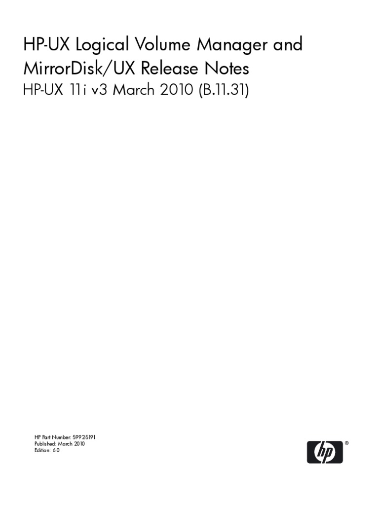 HP-UX Logical Volume Manager and MirrorDisk - UX | PDF | Computer File ...