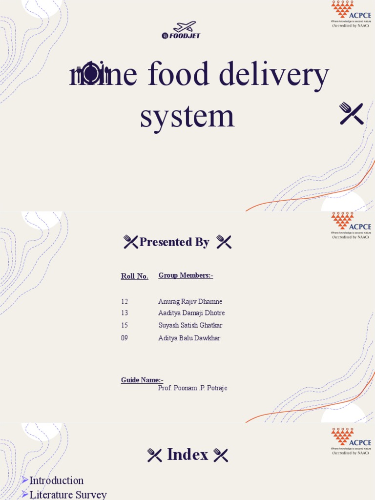 Final PPT Food Delivery | PDF | Restaurants | Menu