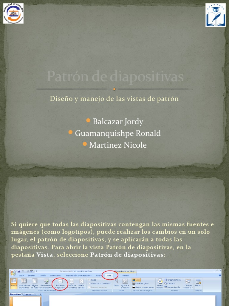 Diseño de Patrón de Diapositivas en PowerPoint | PDF | Microsoft ...