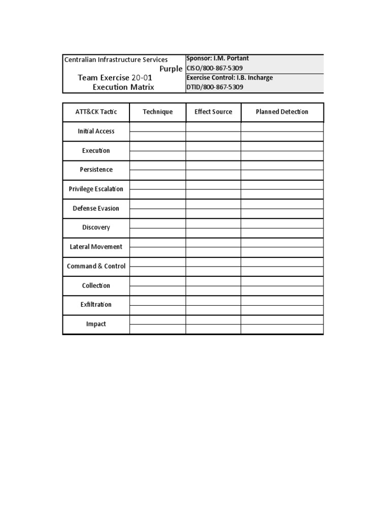 Purple Team Templates 2 | PDF | Securities