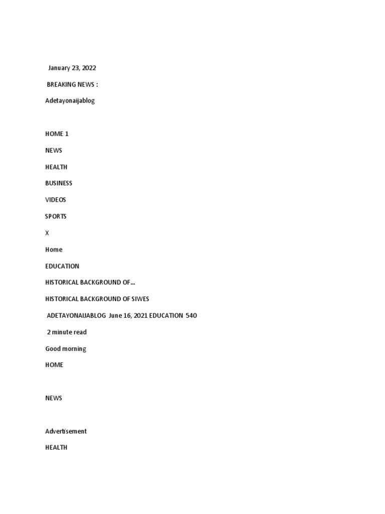 Historical Background of Siwes | PDF | Advertising | Nigeria