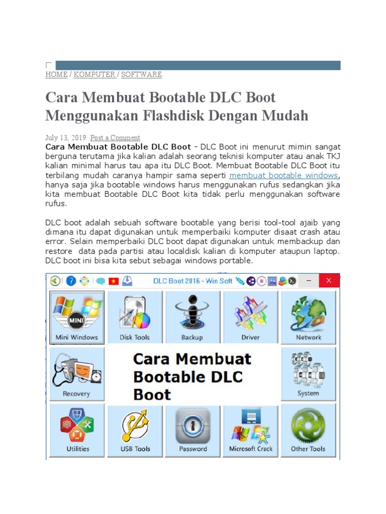Bootable DLC Boot | PDF