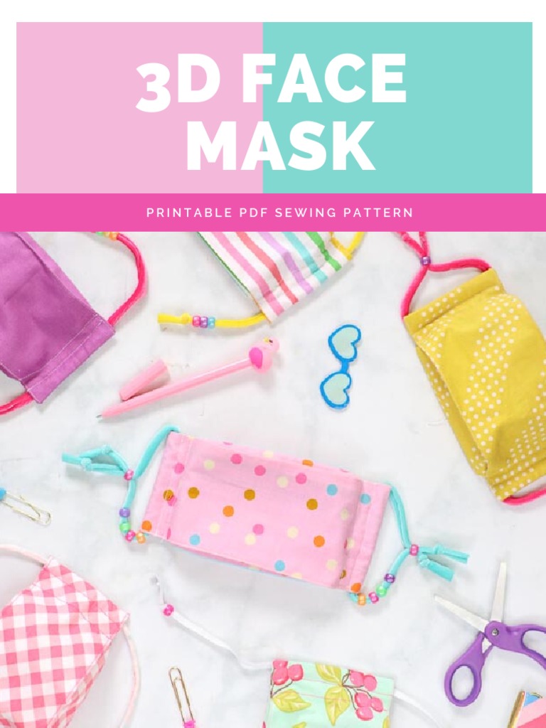 3D Face Mask PDF | PDF | Sewing | Seam (Sewing)