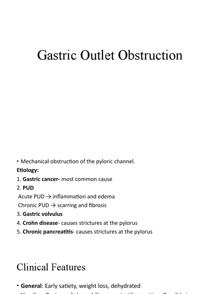 Gastric Outlet Obstruction | PDF