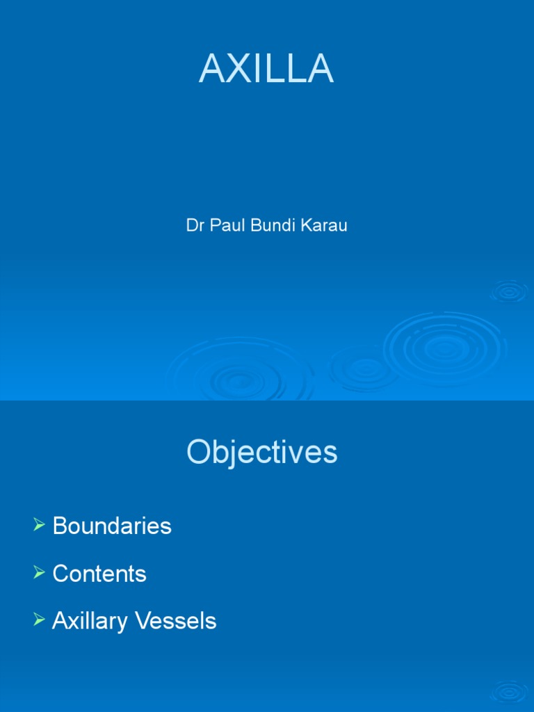 Anatomy of Axilla | PDF | Arm | Shoulder