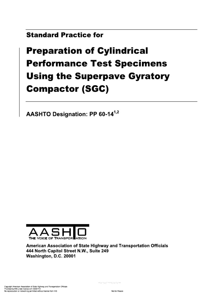 Aashto T 60-2014 | PDF