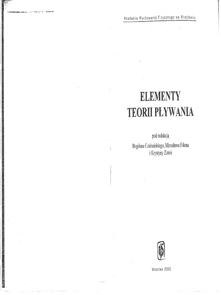 Czabański B. - Elementy Teorii Pływania | PDF