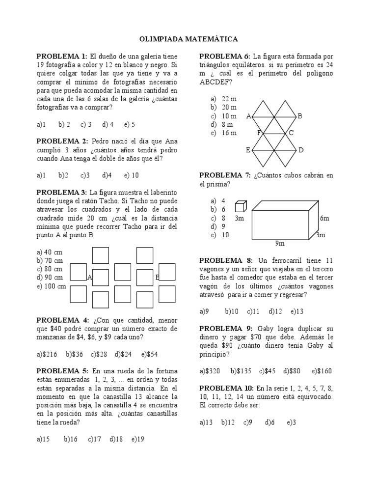 Problemas para olimpiadas de matemáticas | Rectángulo | Triángulo