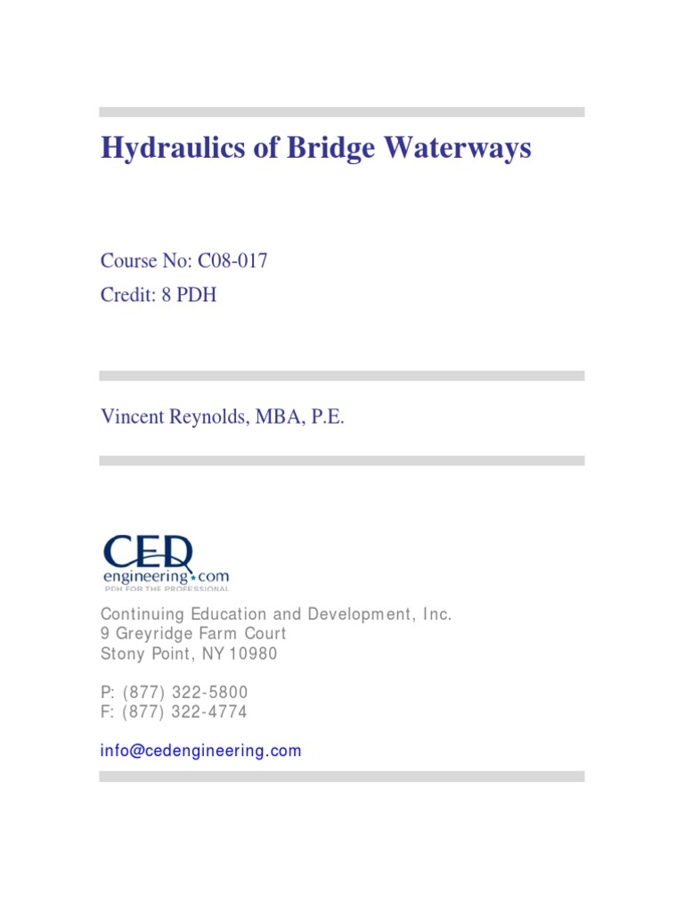 Hydraulics of Bridge Waterways | PDF | Civil Engineering | Earth Sciences