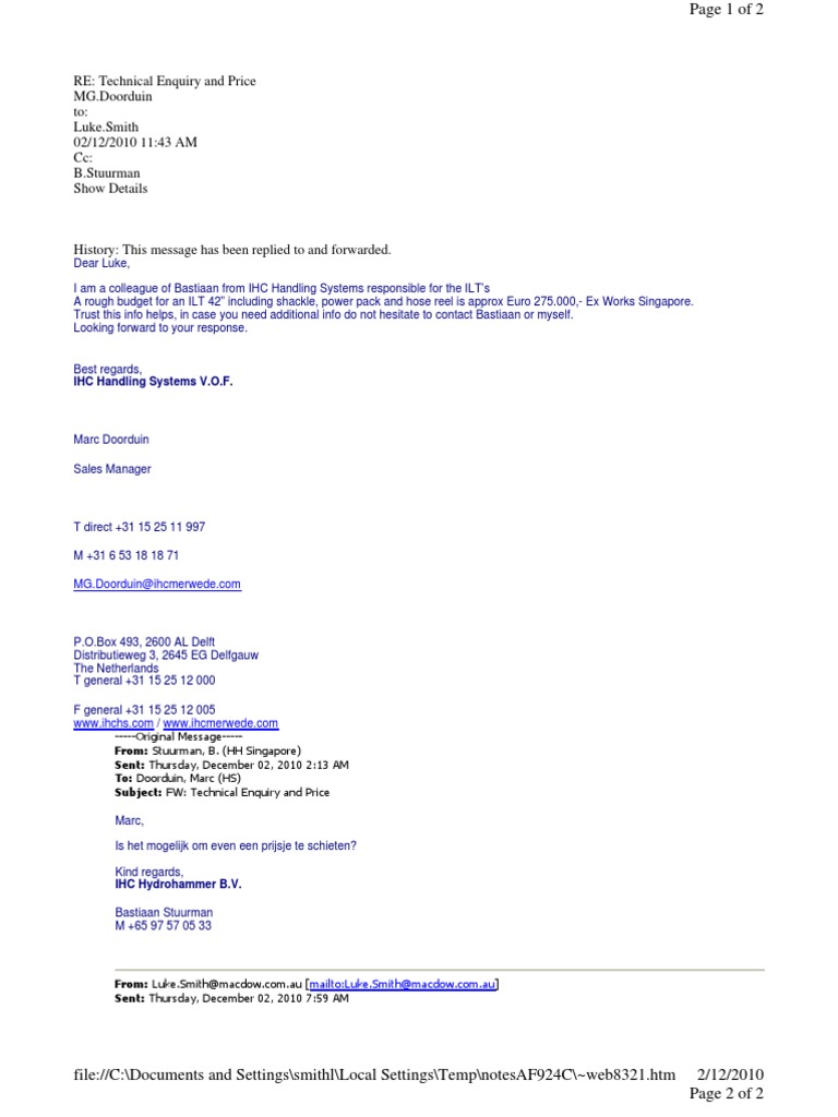 2 12 2010 IHC Internal Pile Lifting Tool | PDF | Cyberspace | Computing