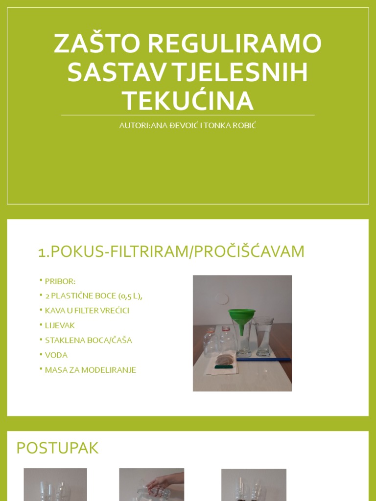 Zašto Reguliramo Sastav Tjelesnih Tekućina | PDF