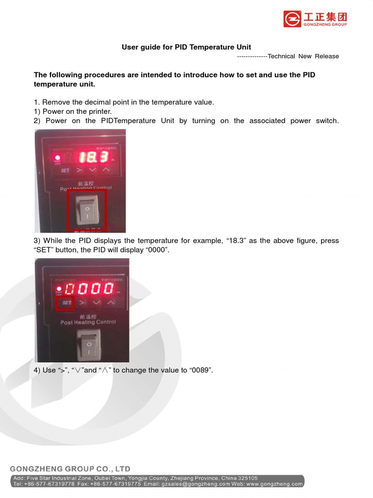 2013-12-02 User Guide For PID Temperature Unit | PDF