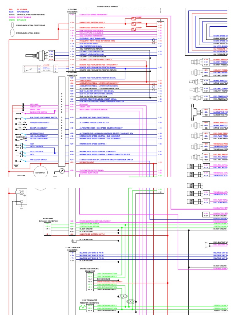 QSK60 2-0 Industrial With CENSE Wiring Diagram | PDF | Throttle | Switch