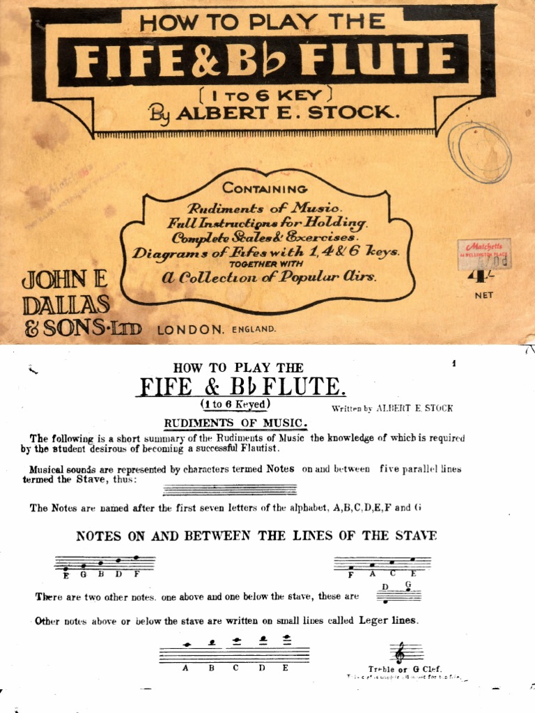 How To Play The Fife BB Flute | PDF