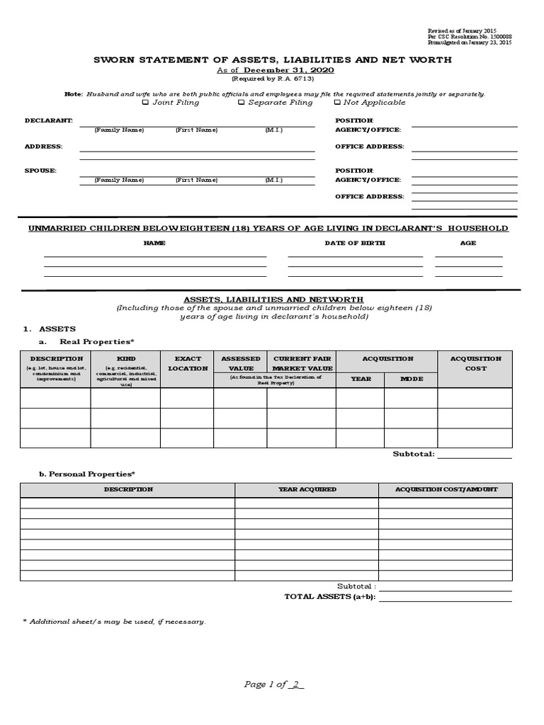 Saln Blank | PDF | Economies | Government