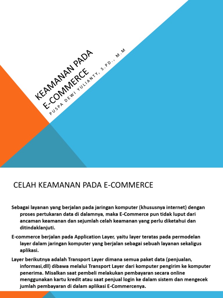 Keamanan E-Commerce: SSL & Firewall | PDF | Komputer