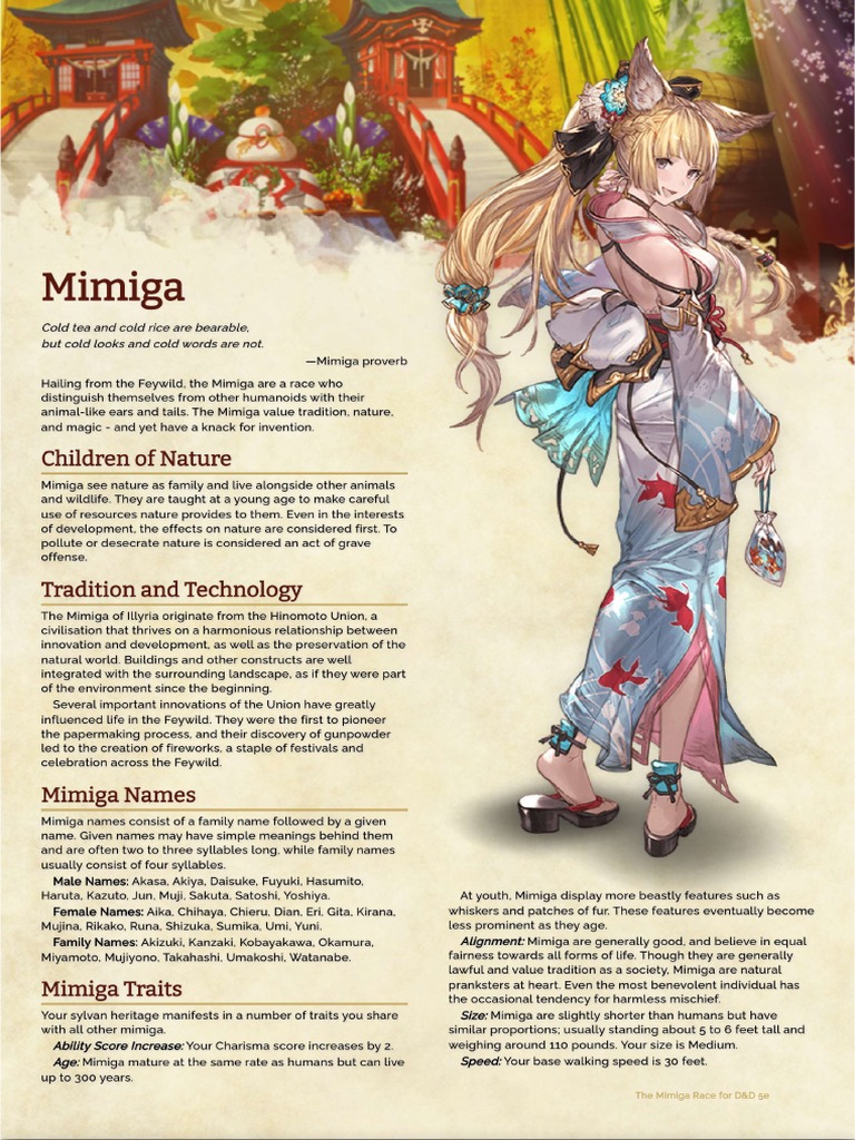 The Mimiga Race | PDF