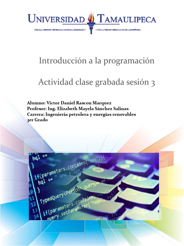 3 Actividad Clase Grabada | PDF | Object Oriented Programming ...
