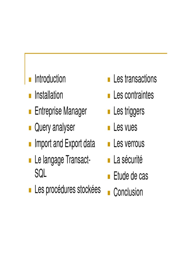 Guide Complet SQL Server: Installation et Gestion | PDF | Microsoft SQL Server | SQL