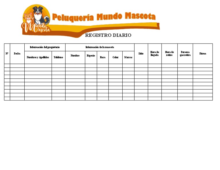 Registro Diario de Mascotas | PDF