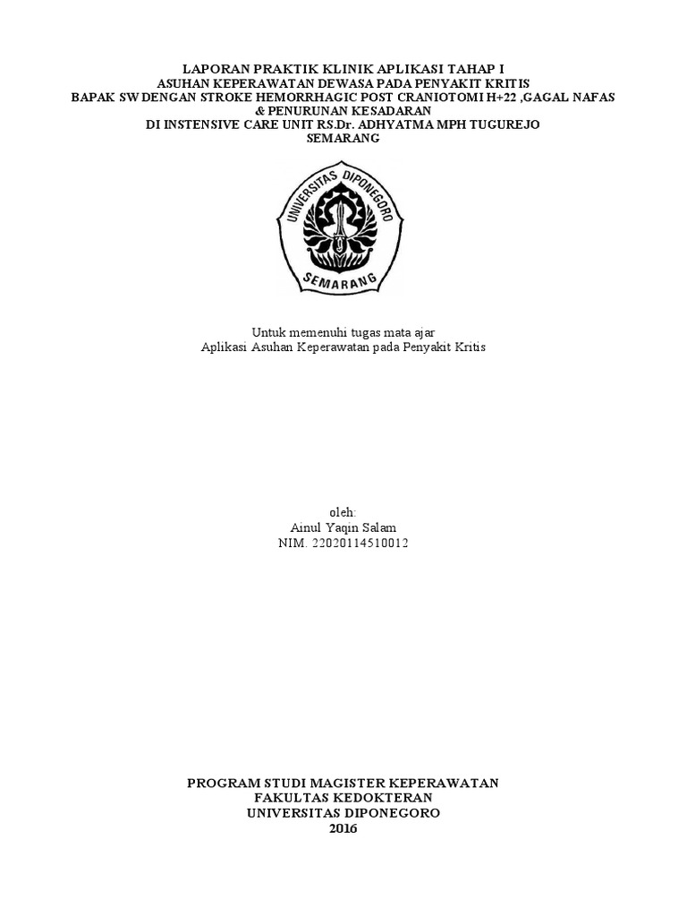 Format Askep ICU | PDF