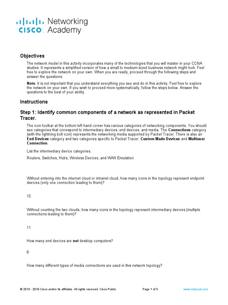 1.5.7 Packet Tracer - Network Representation | PDF | Computer Network ...