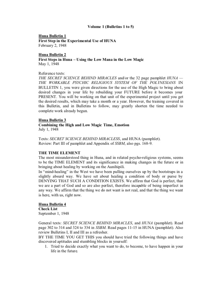 Max Freedom Long - Bulletins - Volume 1 | PDF | Experiment | Hearing Loss