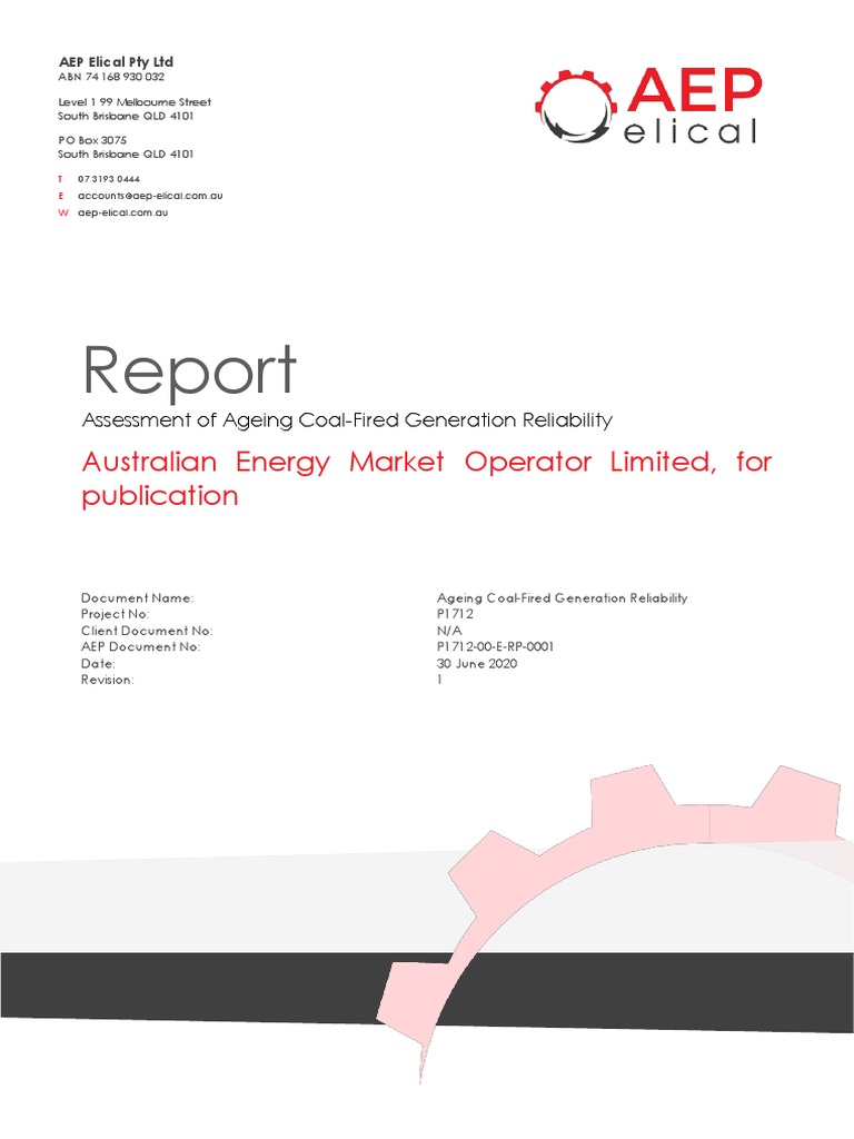AEP Elical Assessment of Ageing Coal-Fired Generation Reliability | PDF ...