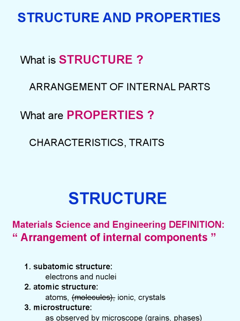 Structure and Properties of Materials | PDF | Materials Science ...