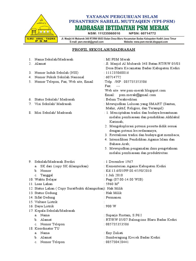 MI PSM MERAK PROFIL | PDF