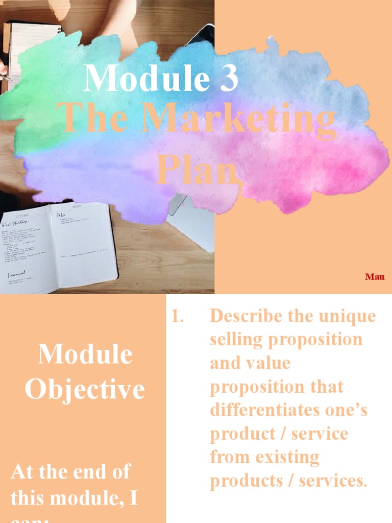 Module 3 The Marketing Plan | PDF | Pricing | Brand