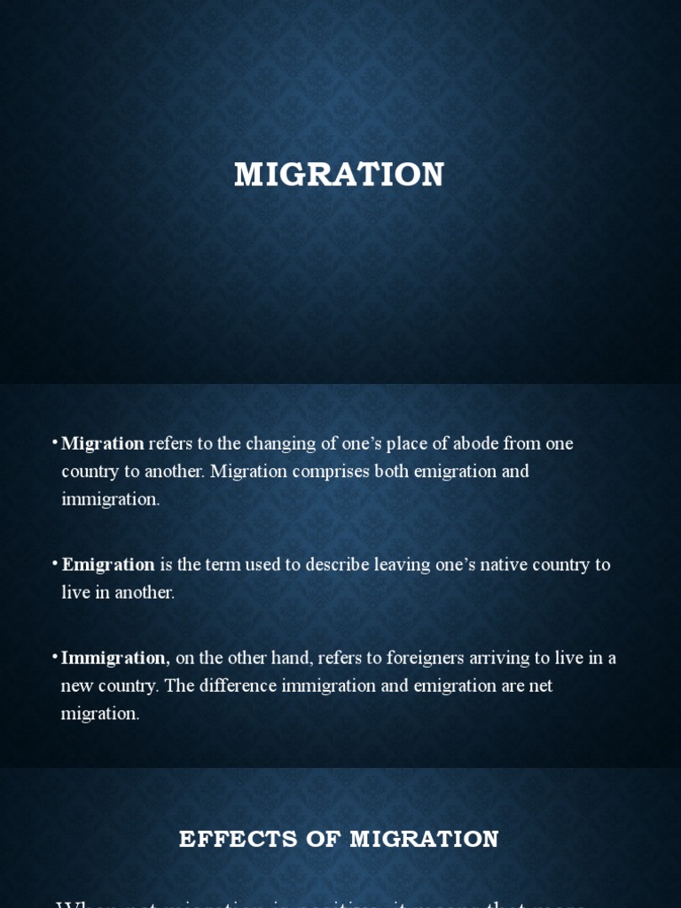 Migration Notes | Download Free PDF | Immigration | Human Migration